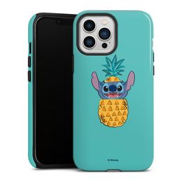 DeinDesign iPhone 13 Pro Max Handy Panzer Handyh&uuml;lle robuste Outdoor H&uuml;lle Schutzh&uuml;lle gl&auml;nzend Disney Lilo & Stitch Pineapple Tough Case