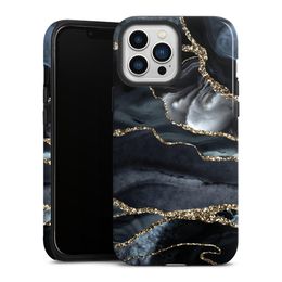 DeinDesign iPhone 13 Pro Max Handy Panzer Handyh&uuml;lle robuste Outdoor H&uuml;lle Schutzh&uuml;lle gl&auml;nzend Marble Trends Glitzer Tough Case
