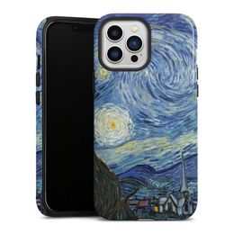 DeinDesign iPhone 13 Pro Max Handy Panzer Handyh&uuml;lle robuste Outdoor H&uuml;lle Schutzh&uuml;lle gl&auml;nzend The Starry Night Kunst Tough Case