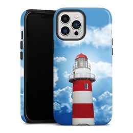 DeinDesign iPhone 13 Pro Max Handy Panzer Handyh&uuml;lle robuste Outdoor H&uuml;lle Schutzh&uuml;lle gl&auml;nzend Cloud Lighthouse Sky Tough Case