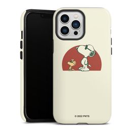 DeinDesign iPhone 13 Pro Max Handy Panzer Handyh&uuml;lle robuste Outdoor H&uuml;lle Schutzh&uuml;lle gl&auml;nzend Snoopy Official Licensed Product Kindheit Tough Case