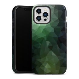 DeinDesign iPhone 13 Pro Max Handy Panzer Handyh&uuml;lle robuste Outdoor H&uuml;lle Schutzh&uuml;lle gl&auml;nzend Tarnmuster Geometric Mosaic Tough Case