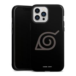 DeinDesign iPhone 13 Pro Max Handy Panzer Handyh&uuml;lle robuste Outdoor H&uuml;lle Schutzh&uuml;lle gl&auml;nzend Naruto Shippuden Konoha Logo Tough Case