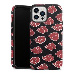 DeinDesign iPhone 13 Pro Max Handy Panzer Handyh&uuml;lle robuste Outdoor H&uuml;lle Schutzh&uuml;lle gl&auml;nzend Naruto Shippuden Pattern Akatsuki Tough Case