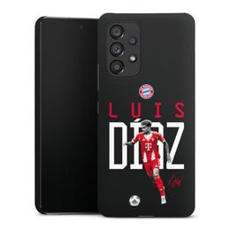 DeinDesign Galaxy A53 5G Handy Premium Case Smartphone Handyh&uuml;lle Schutzh&uuml;lle matt Official Licensed Product Fc Bayern M&uuml;nchen Luis Diaz Premium Case