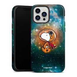 DeinDesign iPhone 13 Pro Max Handy Panzer Handyh&uuml;lle robuste Outdoor H&uuml;lle Schutzh&uuml;lle gl&auml;nzend Official Licensed Product Snoopy Astronaut Tough Case