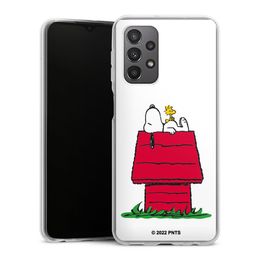DeinDesign Galaxy A23 5G Handy Silikon H&uuml;lle Case transparent Handyh&uuml;lle Snoopy Peanuts Official Licensed Product Silikon Case