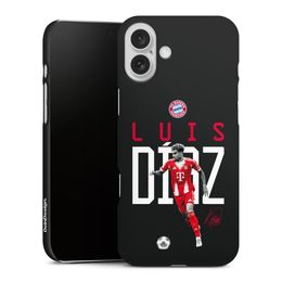 DeinDesign iPhone 16 Plus Handy Premium Case Smartphone Handyh&uuml;lle Schutzh&uuml;lle matt Fc Bayern M&uuml;nchen Official Licensed Product Luis Diaz Premium Case