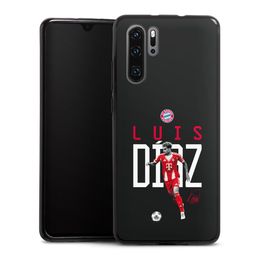 DeinDesign Huawei P30 Pro Handy Silikon H&uuml;lle Case schwarz Handyh&uuml;lle Fc Bayern M&uuml;nchen Official Licensed Product Luis Diaz