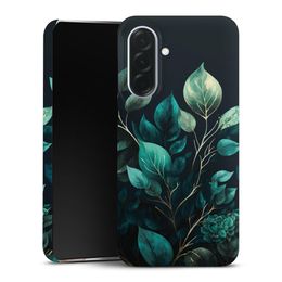 DeinDesign Galaxy A36 5G Handy Premium Case Smartphone Handyh&uuml;lle Schutzh&uuml;lle matt Eukalyptus Leaves Black Premium Case