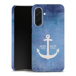 DeinDesign Galaxy A36 5G Handy Premium Case Smartphone Handyh&uuml;lle Schutzh&uuml;lle matt Anchor Maritim Blue Premium Case