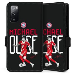 DeinDesign Galaxy S20 Handy Klapph&uuml;lle Handyh&uuml;lle aus Kunst Leder schwarz Flip Case Fc Bayern M&uuml;nchen Michael Olise Official Licensed Product Sideflip mit Lasche