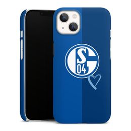 DeinDesign iPhone 13 Handy Premium Case Smartphone Handyh&uuml;lle Schutzh&uuml;lle matt Heart Schalke 04 Fc Schalke 04 Premium Case