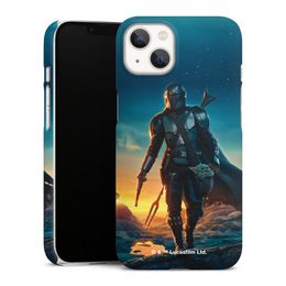 DeinDesign iPhone 13 Handy Premium Case Smartphone Handyh&uuml;lle Schutzh&uuml;lle matt Star Wars The Mandalorian Sunset Premium Case
