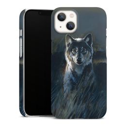 DeinDesign iPhone 13 Handy Premium Case Smartphone Handyh&uuml;lle Schutzh&uuml;lle matt Wolf Painting Nature Premium Case