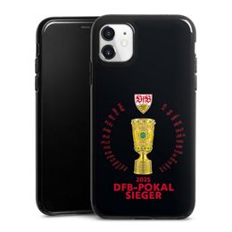 DeinDesign iPhone 11 Handy Silikon H&uuml;lle Case schwarz Handyh&uuml;lle Official Licensed Product Vfb Stuttgart Trophy