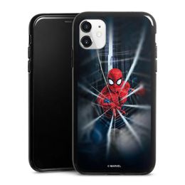 DeinDesign iPhone 11 Handy Silikon H&uuml;lle Case schwarz Handyh&uuml;lle Marvel Spiderman Kinofilm
