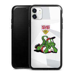DeinDesign iPhone 11 Handy Silikon H&uuml;lle Case schwarz Handyh&uuml;lle Vfb Stuttgart Mascot Official Licensed Product