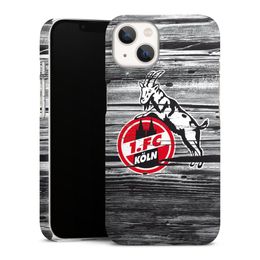 DeinDesign iPhone 13 Handy Premium Case Smartphone Handyh&uuml;lle Schutzh&uuml;lle matt 1. Fc K&ouml;ln Wooden Look Official Licensed Product Premium Case