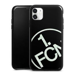 DeinDesign iPhone 11 Handy Silikon H&uuml;lle Case schwarz Handyh&uuml;lle 1. Fcn 1. Fc N&uuml;rnberg Logo
