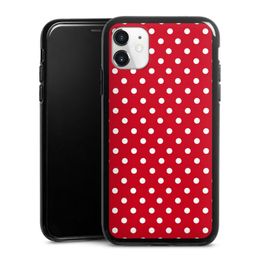 DeinDesign iPhone 11 Handy Silikon H&uuml;lle Case schwarz Handyh&uuml;lle Points Polka Dots Retro