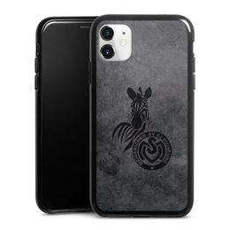 DeinDesign iPhone 11 Handy Silikon H&uuml;lle Case schwarz Handyh&uuml;lle Msv Duisburg Zebra Official Licensed Product