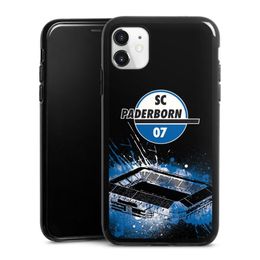 DeinDesign iPhone 11 Handy Silikon H&uuml;lle Case schwarz Handyh&uuml;lle Stadium Sc Paderborn 07 Official Licensed Product