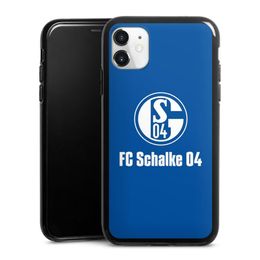 DeinDesign iPhone 11 Handy Silikon H&uuml;lle Case schwarz Handyh&uuml;lle Fc Schalke 04 Logo Official Licensed Product