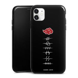 DeinDesign iPhone 11 Handy Silikon H&uuml;lle Case schwarz Handyh&uuml;lle Official Licensed Product Naruto Shippuden Akatsuki