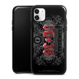 DeinDesign iPhone 11 Handy Silikon H&uuml;lle Case schwarz Handyh&uuml;lle Merchandise Black Ice Acdc