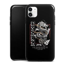 DeinDesign iPhone 11 Handy Silikon H&uuml;lle Case schwarz Handyh&uuml;lle Japan Ocean Dragon