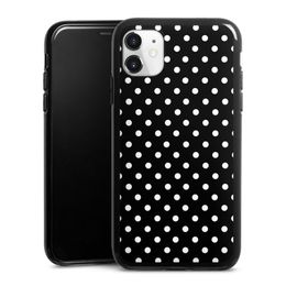 DeinDesign iPhone 11 Handy Silikon H&uuml;lle Case schwarz Handyh&uuml;lle Points Polka Dots Retro