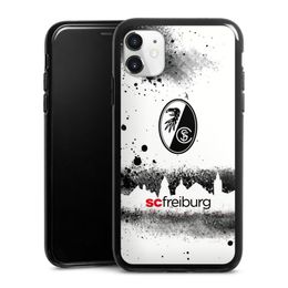 DeinDesign iPhone 11 Handy Silikon H&uuml;lle Case schwarz Handyh&uuml;lle Skyline Logo Sc Freiburg