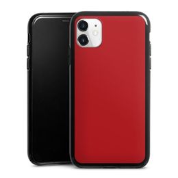 DeinDesign iPhone 11 Handy Silikon H&uuml;lle Case schwarz Handyh&uuml;lle Colour Unicoloured Red