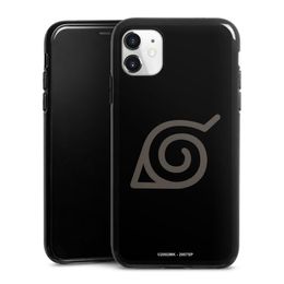 DeinDesign iPhone 11 Handy Silikon H&uuml;lle Case schwarz Handyh&uuml;lle Konoha Naruto Shippuden Logo