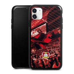 DeinDesign iPhone 11 Handy Silikon H&uuml;lle Case schwarz Handyh&uuml;lle Official Licensed Product Bayer 04 Leverkusen Merchandise