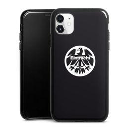 DeinDesign iPhone 11 Handy Silikon H&uuml;lle Case schwarz Handyh&uuml;lle Logo Eintracht Frankfurt Eagle