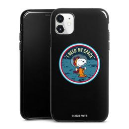 DeinDesign iPhone 11 Handy Silikon H&uuml;lle Case schwarz Handyh&uuml;lle Peanuts Weltall Snoopy