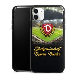 DeinDesign iPhone 11 Handy Silikon H&uuml;lle Case schwarz Handyh&uuml;lle Sg Dynamo Dresden Sgd Official Licensed Product