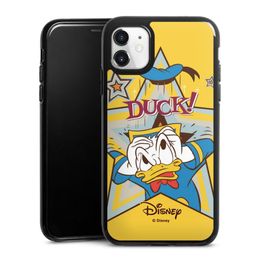 DeinDesign iPhone 11 Handy Silikon H&uuml;lle Case schwarz Handyh&uuml;lle Donald Duck Disney Official Licensed Product