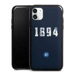 DeinDesign iPhone 11 Handy Silikon H&uuml;lle Case schwarz Handyh&uuml;lle Karlsruher Sc Ksc Bundesliga