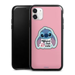 DeinDesign iPhone 11 Handy Silikon H&uuml;lle Case schwarz Handyh&uuml;lle Lilo & Stitch Sayings Disney