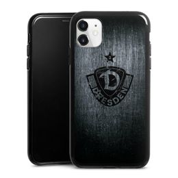 DeinDesign iPhone 11 Handy Silikon H&uuml;lle Case schwarz Handyh&uuml;lle Vintage Sg Dynamo Dresden Official Licensed Product