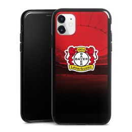 DeinDesign iPhone 11 Handy Silikon H&uuml;lle Case schwarz Handyh&uuml;lle Bayer 04 Leverkusen Official Licensed Product Stadium