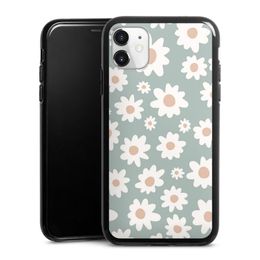 DeinDesign iPhone 11 Handy Silikon H&uuml;lle Case schwarz Handyh&uuml;lle Flowers Daisy Muster