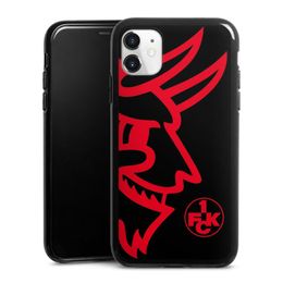 DeinDesign iPhone 11 Handy Silikon H&uuml;lle Case schwarz Handyh&uuml;lle 1. Fc Kaiserslautern Logo Official Licensed Product