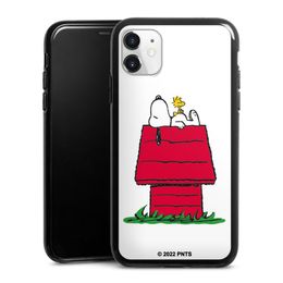 DeinDesign iPhone 11 Handy Silikon H&uuml;lle Case schwarz Handyh&uuml;lle Snoopy Peanuts Official Licensed Product