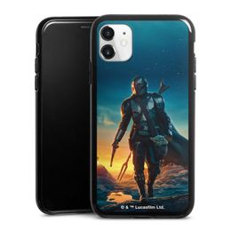 DeinDesign iPhone 11 Handy Silikon H&uuml;lle Case schwarz Handyh&uuml;lle Star Wars The Mandalorian Sunset