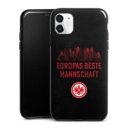 DeinDesign iPhone 11 Handy Silikon H&uuml;lle Case schwarz Handyh&uuml;lle European Cup Eintracht Frankfurt Merchandise