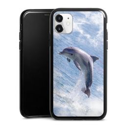 DeinDesign iPhone 11 Handy Silikon H&uuml;lle Case schwarz Handyh&uuml;lle Wale Ocean Dolphin